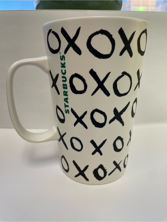 Starbucks | Dining | Starbucks White Mug With Black Xoxo Pattern And ...